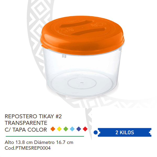 Repostero Tikay Transparente C/ Tapa Color – FECUSOL